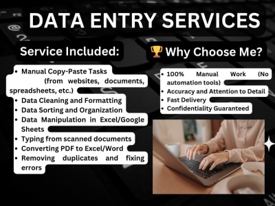 Data entry, data sorting and document formatting services | Upwork