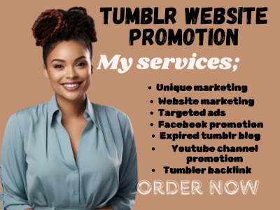 Promotion for your product website on tumblr fb,pinterest,ig,tiktok ...