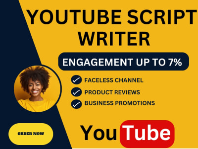 Engaging YouTube Script Writing for your Video from YouTube Script Writer | Upwork