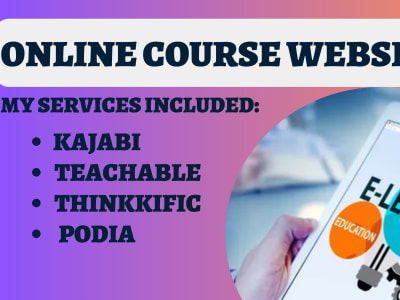 Online Course Website Setup on Kajabi, Thinkific, Podia or Teachable. | Upwork