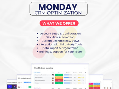 Optimize Your Monday.com CRM with Custom Workflows and Integrations | Upwork