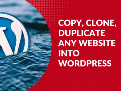 Quickly copy, clone, or replicate any website into WordPress | Upwork