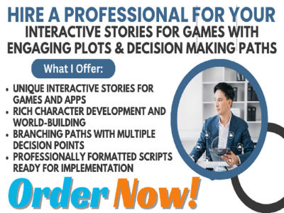 Create Interactive Story for Game with Engaging Plot & Decision Making ...