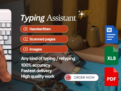 Fast typing service, scan document less than 24 hours | Upwork