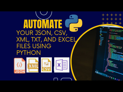 Automate, parse data from JSON, XML, CSV, TXT, PDF, EXCEL using python | Upwork