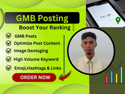 GMB post and profile with geotag image for rank visibility | Upwork