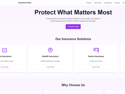 Policy Insurance Web App in Blazor | Upwork