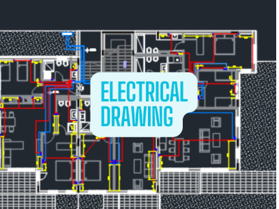 Electrical layout drawing/blueprint in Autocad | Upwork