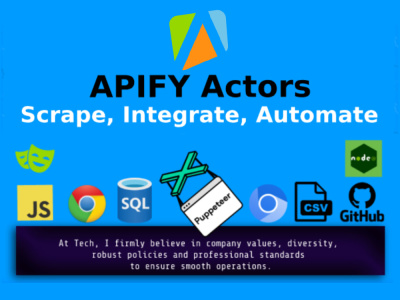 Data processing actor in apify within 24-48hrs, integrate in apps | Upwork