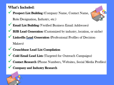Prospect List Building, Email Lead List, B2bLead Generation | Upwork