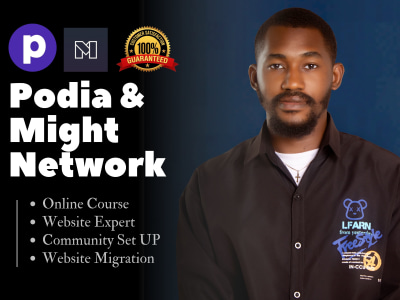 Podia website, course products, community on podia and Might Network ...