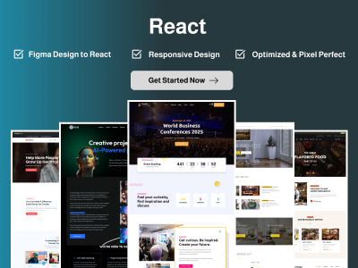 React JS, React Developer, Front End Developer, Reactjs, Figma to React | Upwork