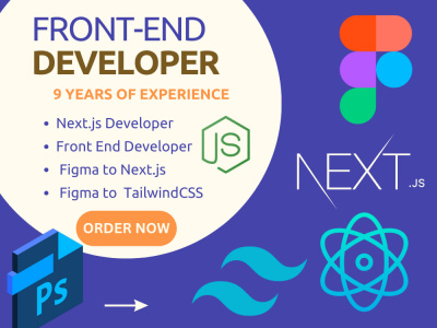 Next.js Developer || Front End Developer || Figma to Next.js / TailwindCSS | Upwork