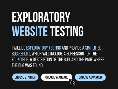 Exploratory testing + bug report + manual QA | Upwork