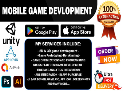 2d 3d unity c# game development for android iOS web mobile and PC | Upwork