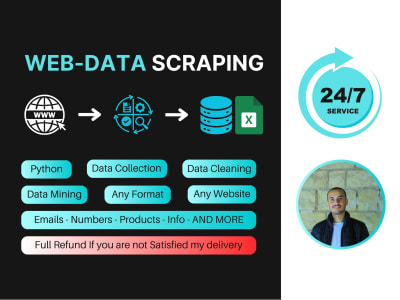 Web Scraping, Data Mining, Extraction, Collection within 24 hrs | Upwork