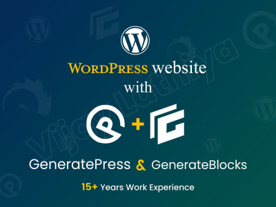 Responsive WordPress Website using GeneratePress and Generateblocks | Upwork