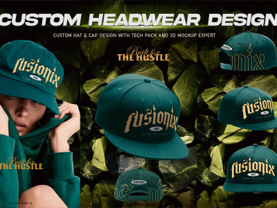 Custom hat and cap design with tech pack and 3d mockup expert | Upwork