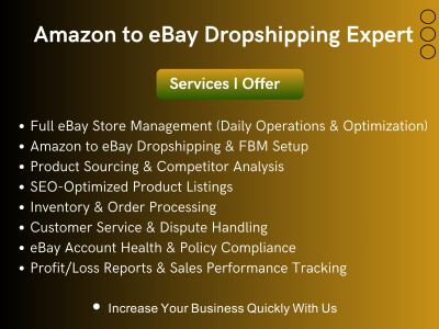 EBay Store Setup and Management Product Research and Listing ...