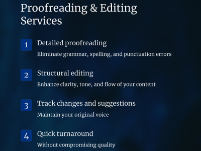 Summary, Research, Editing, Proofreading or Rewriting of any document ...