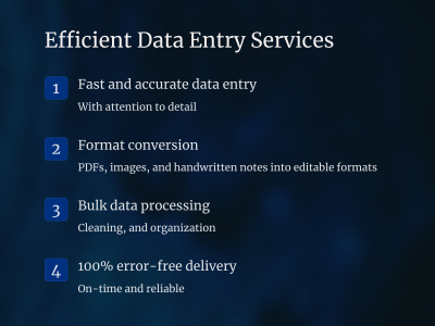 Reliable Data Entry Solutions | Excel Data Entry, Cleaning & Formatting | Upwork