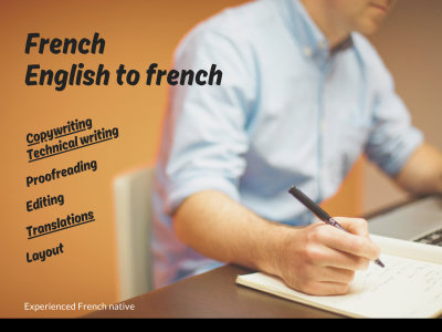 An accurate TRANSLATION (english to french) or DOCUMENT in french | Upwork