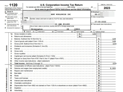 C-Corp Tax Filing – IRS Form 1120 | Upwork