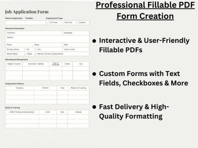 Fillable PDF Form customization | Upwork