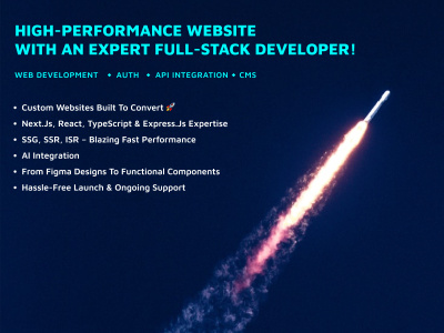 A High-Performance Website with an Expert Full-Stack Developer! | Upwork