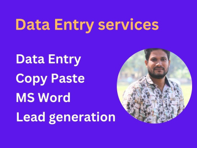 Data Entry, LinkedIn, Data Lead generation, Copy Paste and Typing Services | Upwork