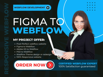 Pixel perfect figma to webflow Webflow website design | Webflow Developer | Upwork