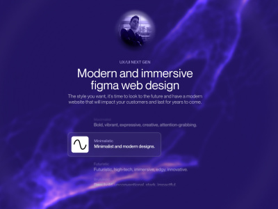 High impact, modern and immersive web design UX UI on figma. | Upwork
