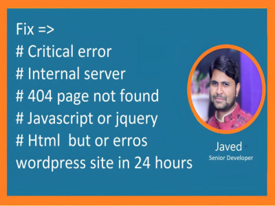 Fix wordpress error/fatal error/fix critical error/databse error/404 error | Upwork