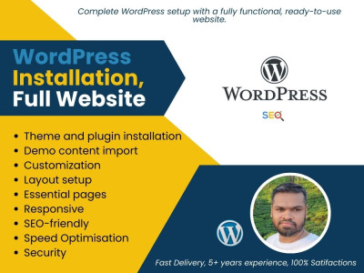 WordPress Installation, Theme & Plugin Setup, Demo Import & Site Completion | Upwork
