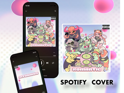 Spotify cartoon cover and social media kit | Upwork