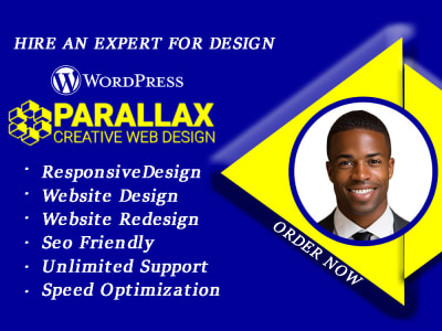 Responsive parallax scrolling wordpress website design with Elementor | Upwork