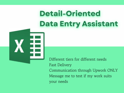 Accurate Excel Data Entry, Cleaning & Formatting | Upwork