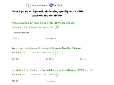An accurate English to Spanish translation | Upwork