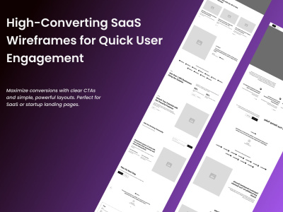 High-Converting Wireframes for SaaS & Startup Landing Pages | Upwork