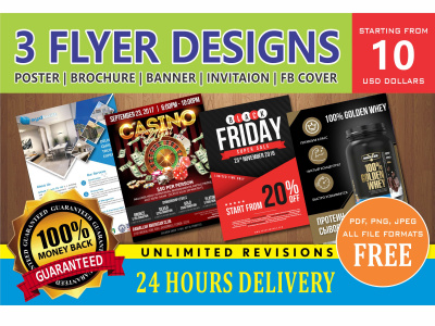 Eye catching flyers, brochures, posters, magazines for your business ...