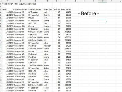 Clean Excel file with expected deliverables. | Upwork