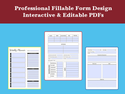 Professional Fillable Form Design | Interactive & Editable PDFs | Upwork