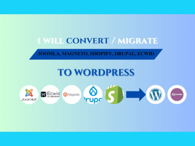 A migrated Joomla, Magneto, ECWID,Drupal, Shopify to WordPress, WIX, Weebly | Upwork
