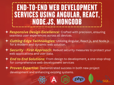 End-to-end web development services using Angular, React, Node.js, MongoDB | Upwork