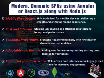 Modern, dynamic SPAs using Angular or React.js along with Node.js | Upwork