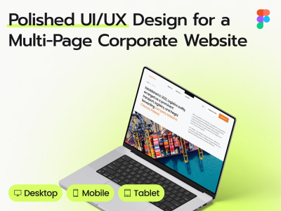 A polished UI/UX design for a multi-page corporate website | Upwork