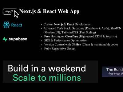 Next.js & React Web App | Fast, Scalable, & Modern Development | Upwork