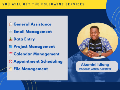 A Dependable and Efficient Virtual Assistant who will lighten your workload | Upwork