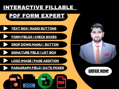 Professional Interactive Fillable PDF Form For Your Business | Upwork