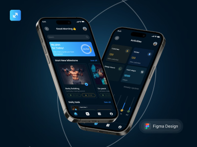 A fantastic Fitness App Design in Figma | Mobile App Design | UX UI ...